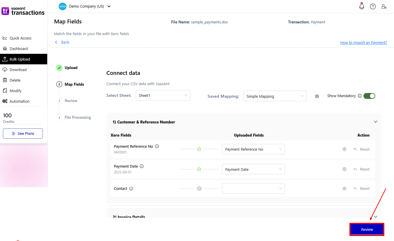 How to Import Payments in Xero