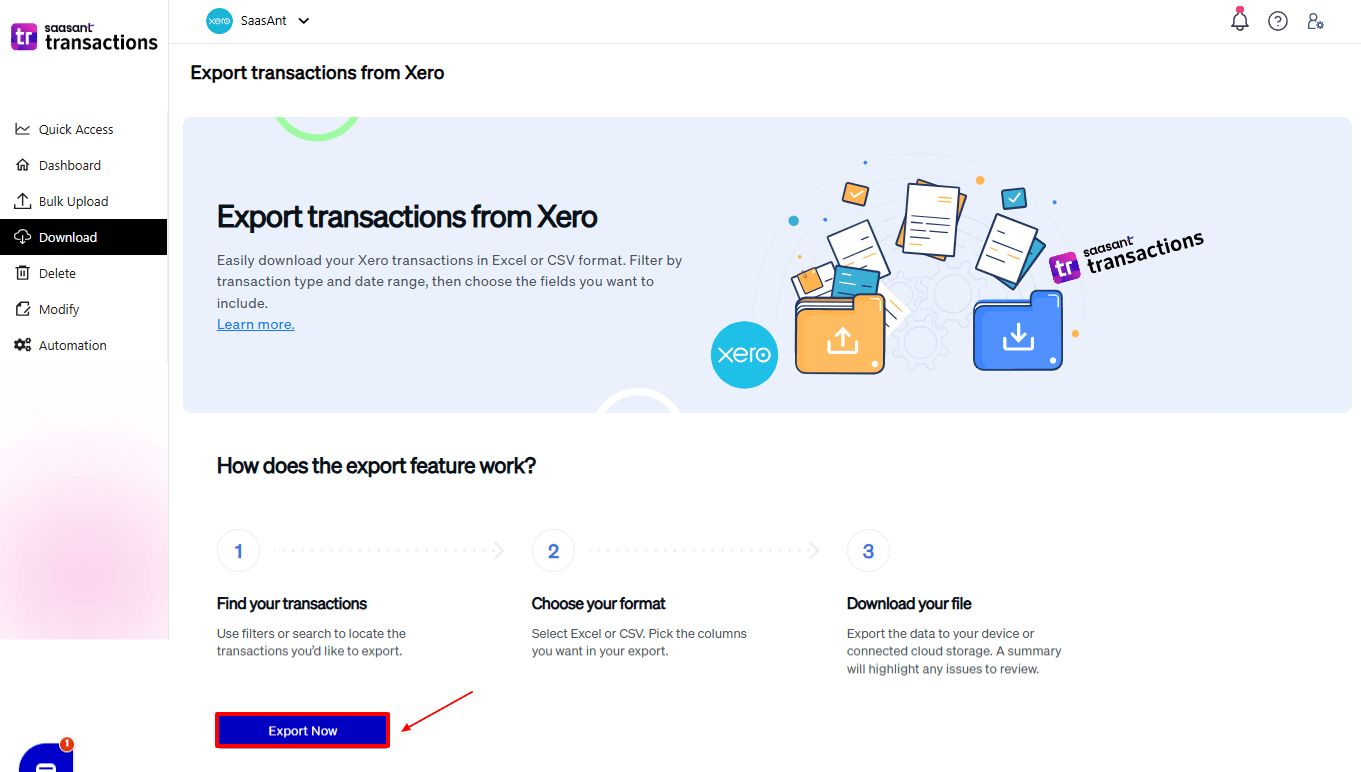 How to Export Receive Money in Xero