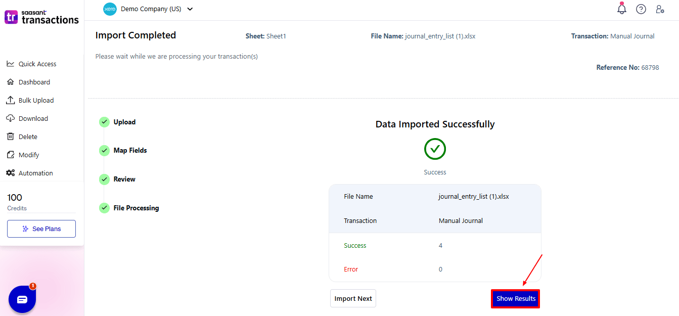 How to Import Journal Entry in Xero
