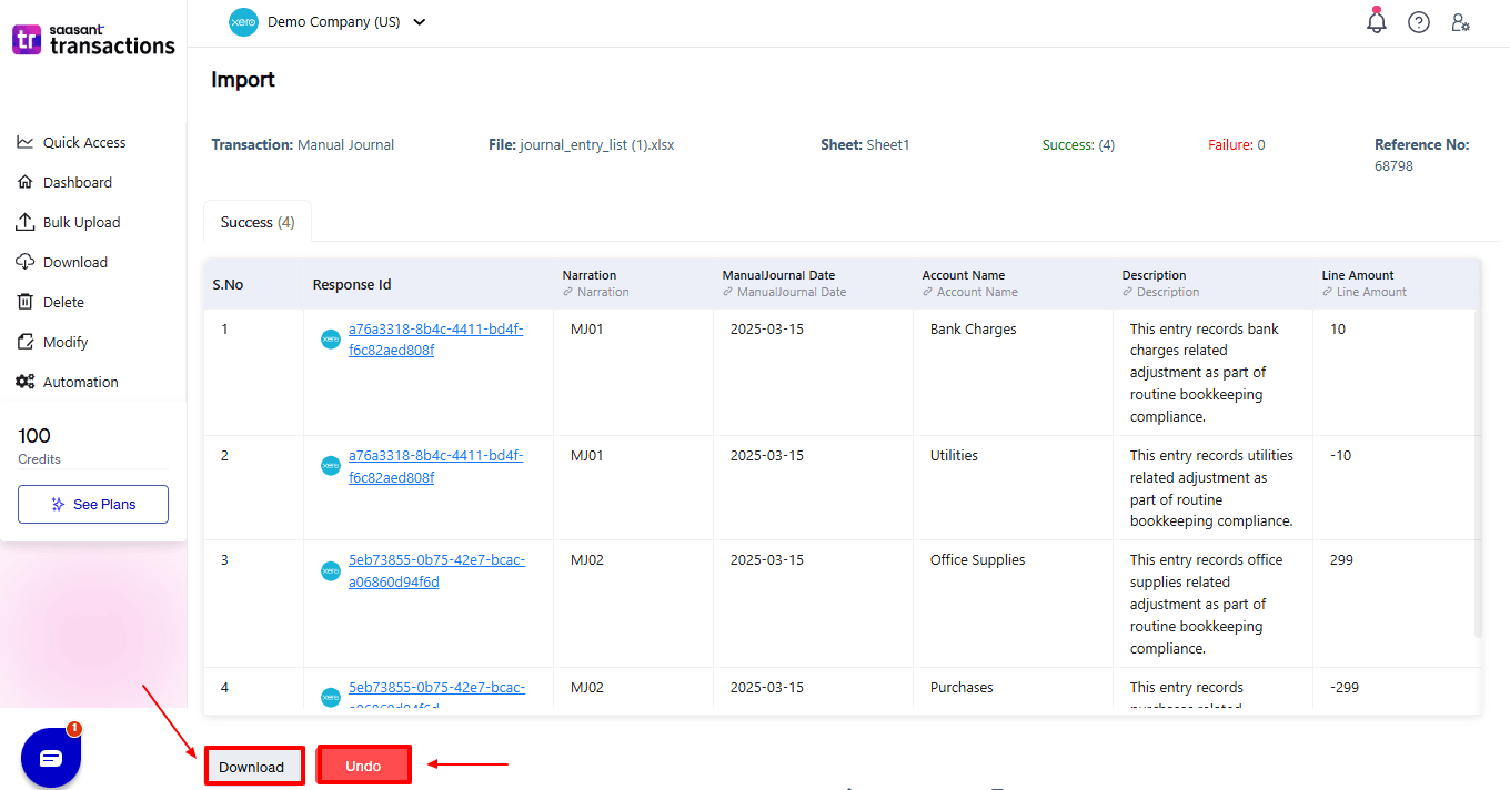 How to Import Journal Entry in Xero