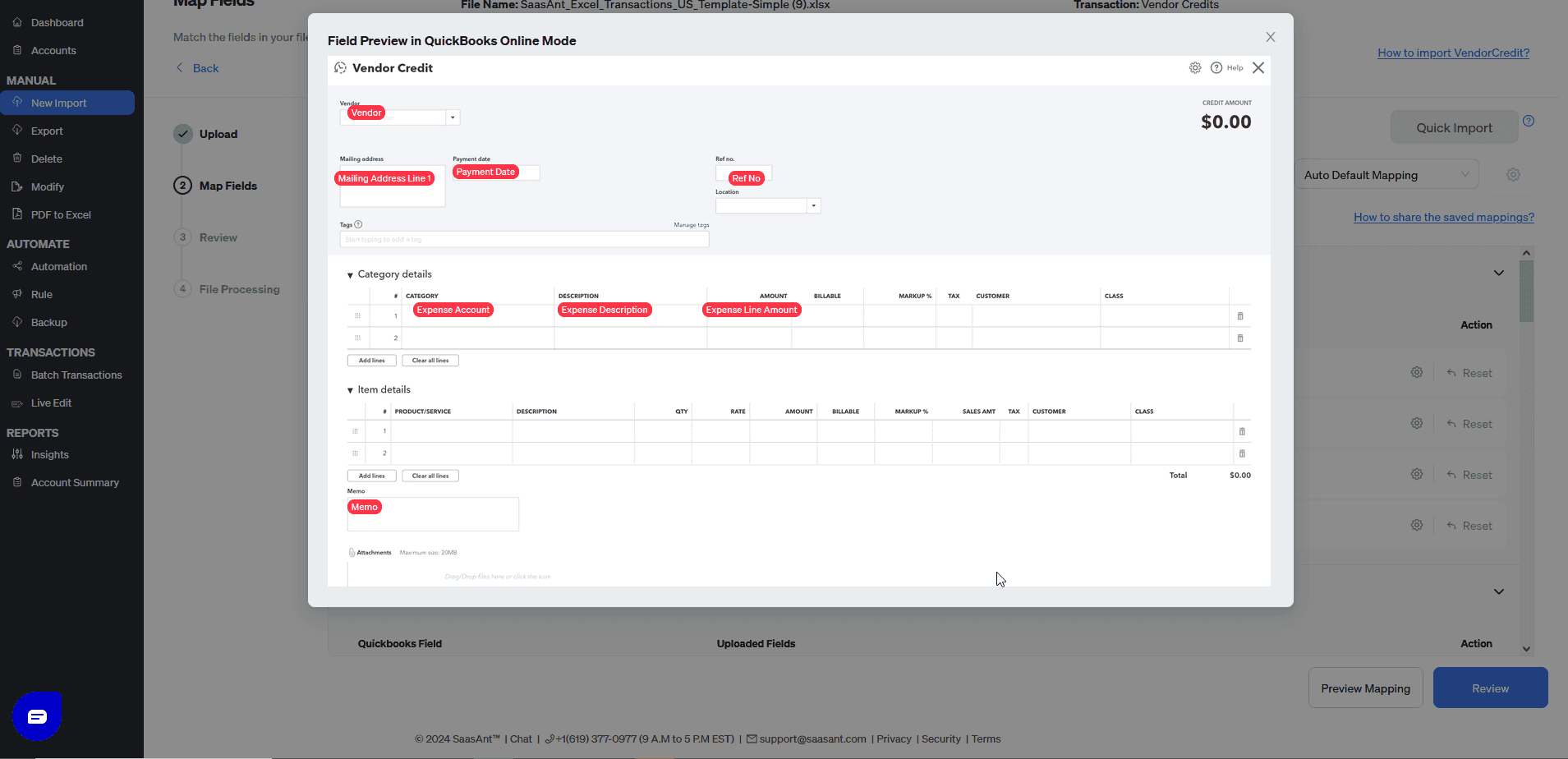 How to Enter Vendor Credit in QuickBooks Online