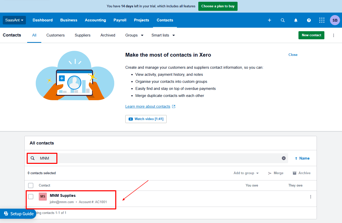 How to Edit Contacts in Xero