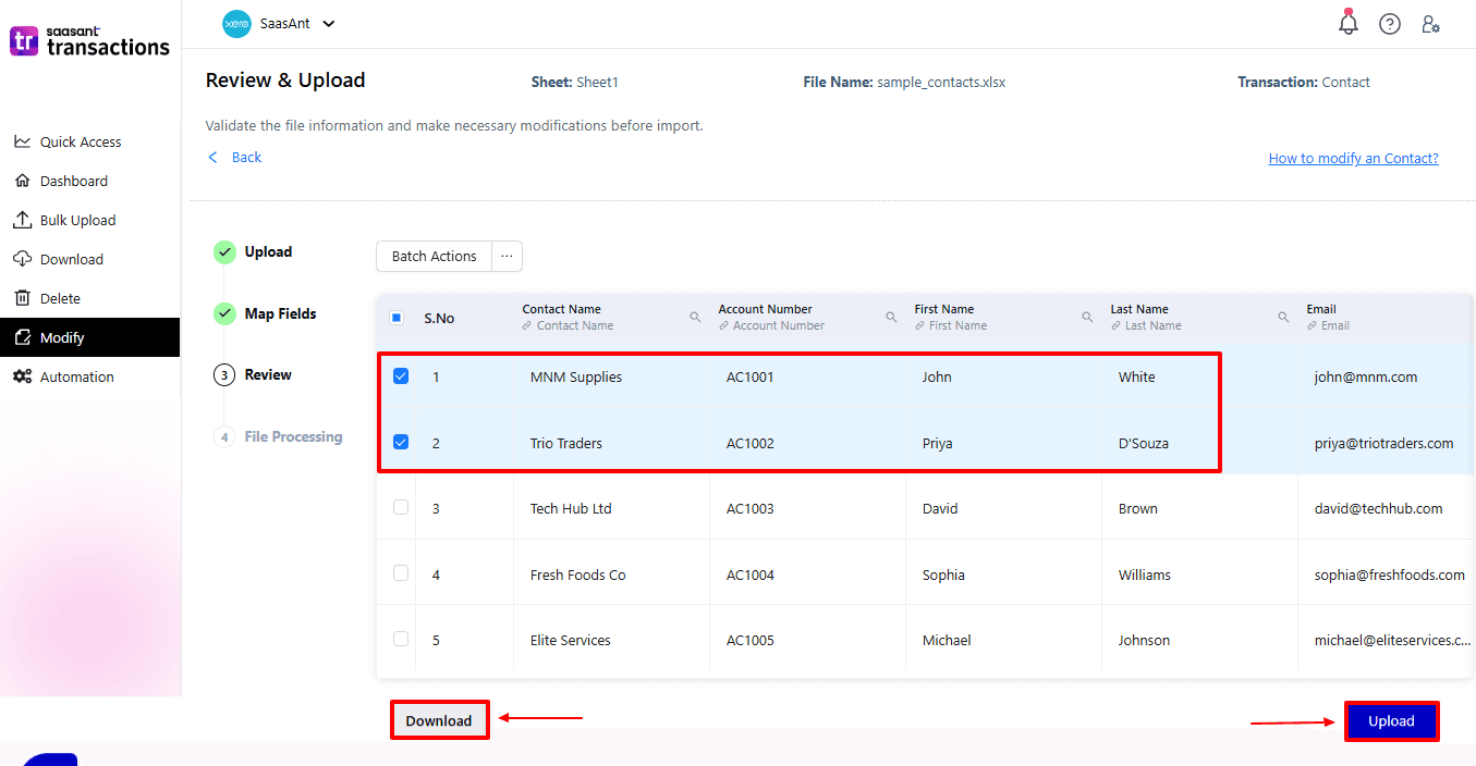 How to Edit Contacts in Xero